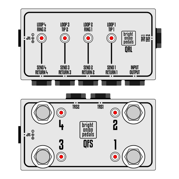 Quad Remote Looper v1 Footswitch Bundle – Bright Onion Pedals