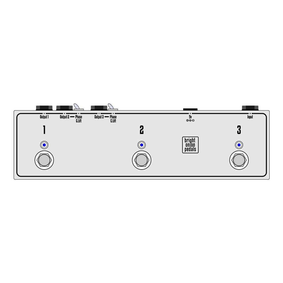 Three Way Splitter Pedal with Isolated Outputs v2 – Bright Onion Pedals
