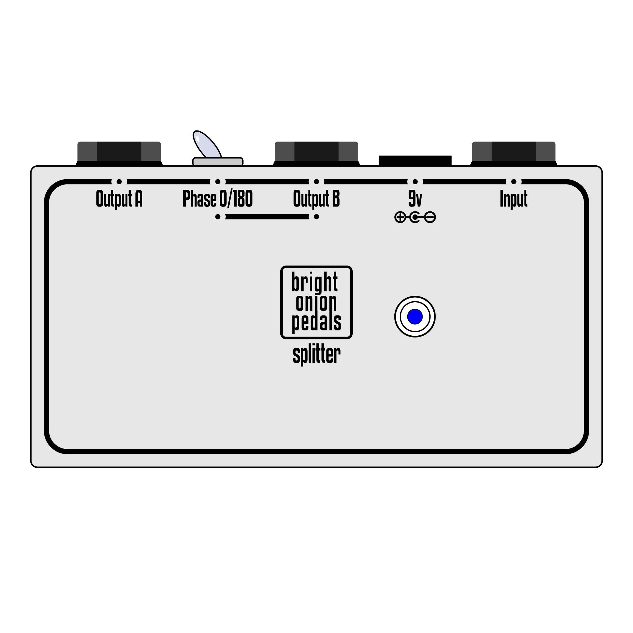 Two Way Active Splitter Pedal with Phase Switching - Bright Onion Pedals