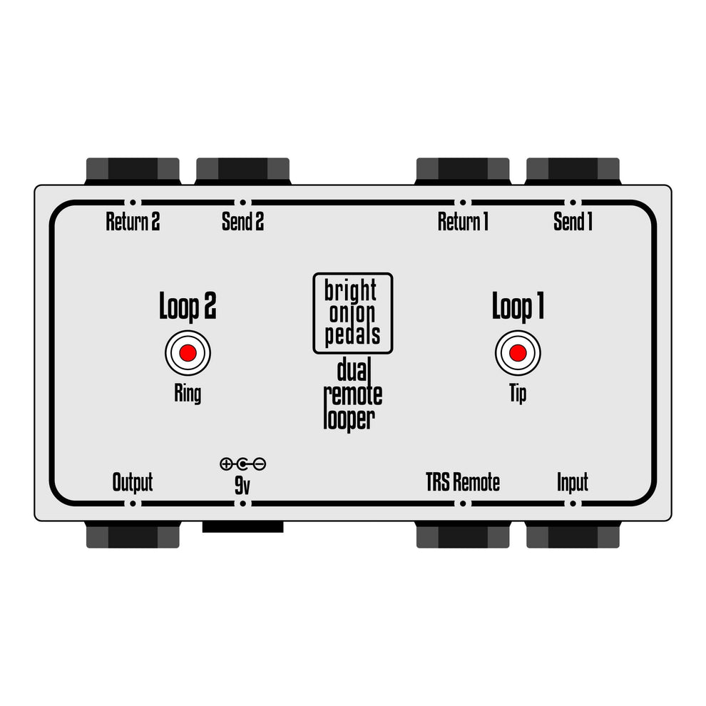 True Bypass Looper – Dual Remote Looper – Bright Onion Pedals